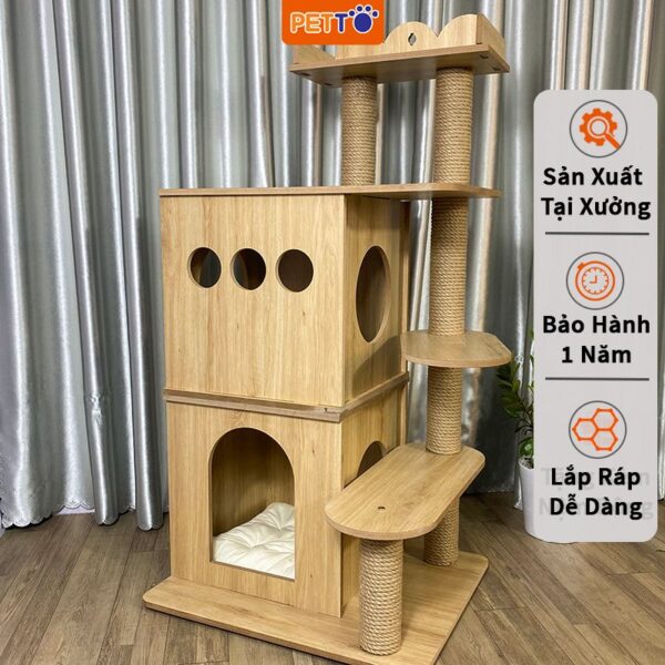 Chuồng Mèo Bằng Gỗ CC001 - Petto