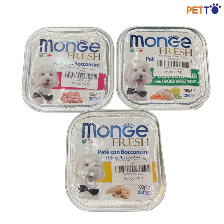 Pate cho chó MONGE FRESH 100% thịt tươi - thức ăn bổ dưỡng nhiều hương ...