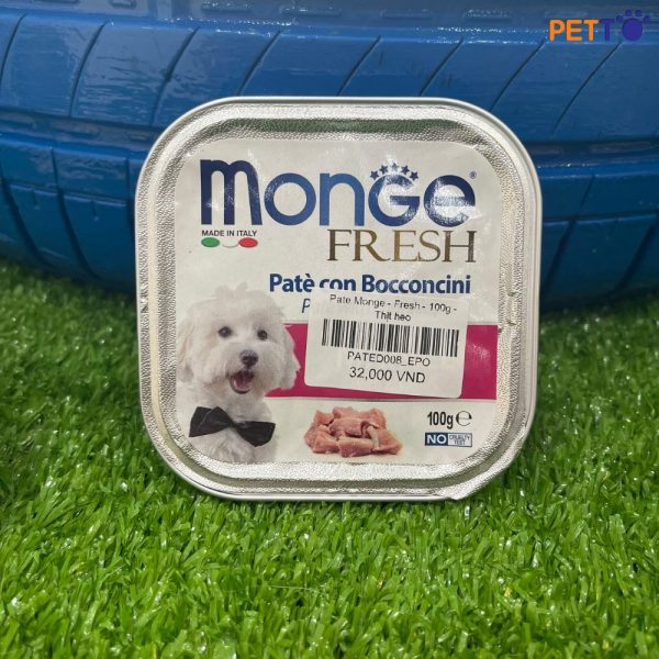 Pate cho chó MONGE FRESH 100% thịt tươi - thức ăn bổ dưỡng nhiều hương ...
