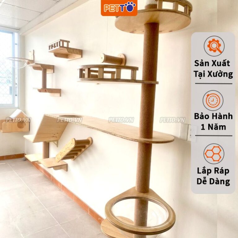 Nhà cho mèo - Khu vui chơi cho mèo 2 in 1 tiện nghi nhiều chi tiết siêu ...